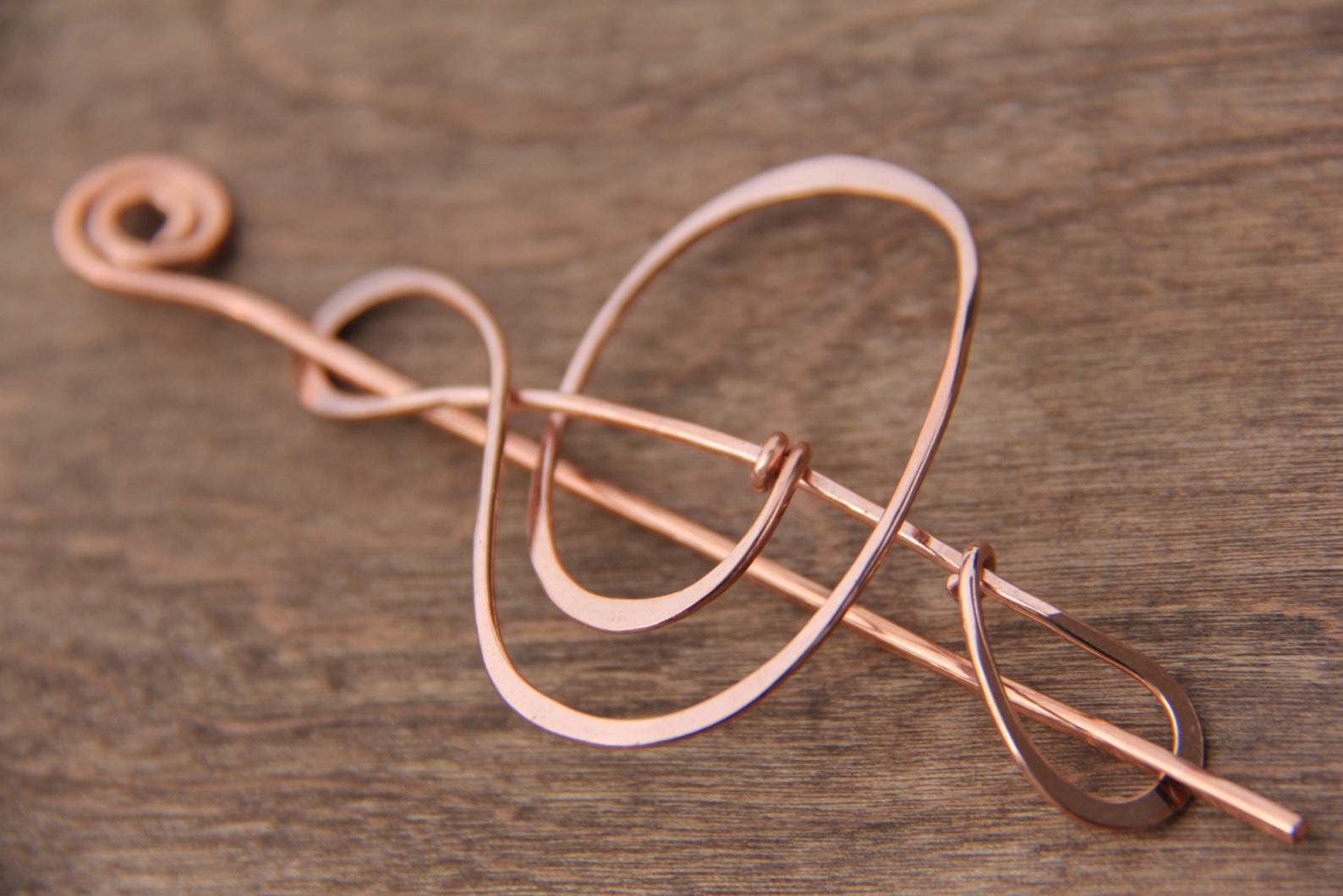 Treble Clef Copper Hair Slide Hair Barrette Hair Clip Hair - Etsy