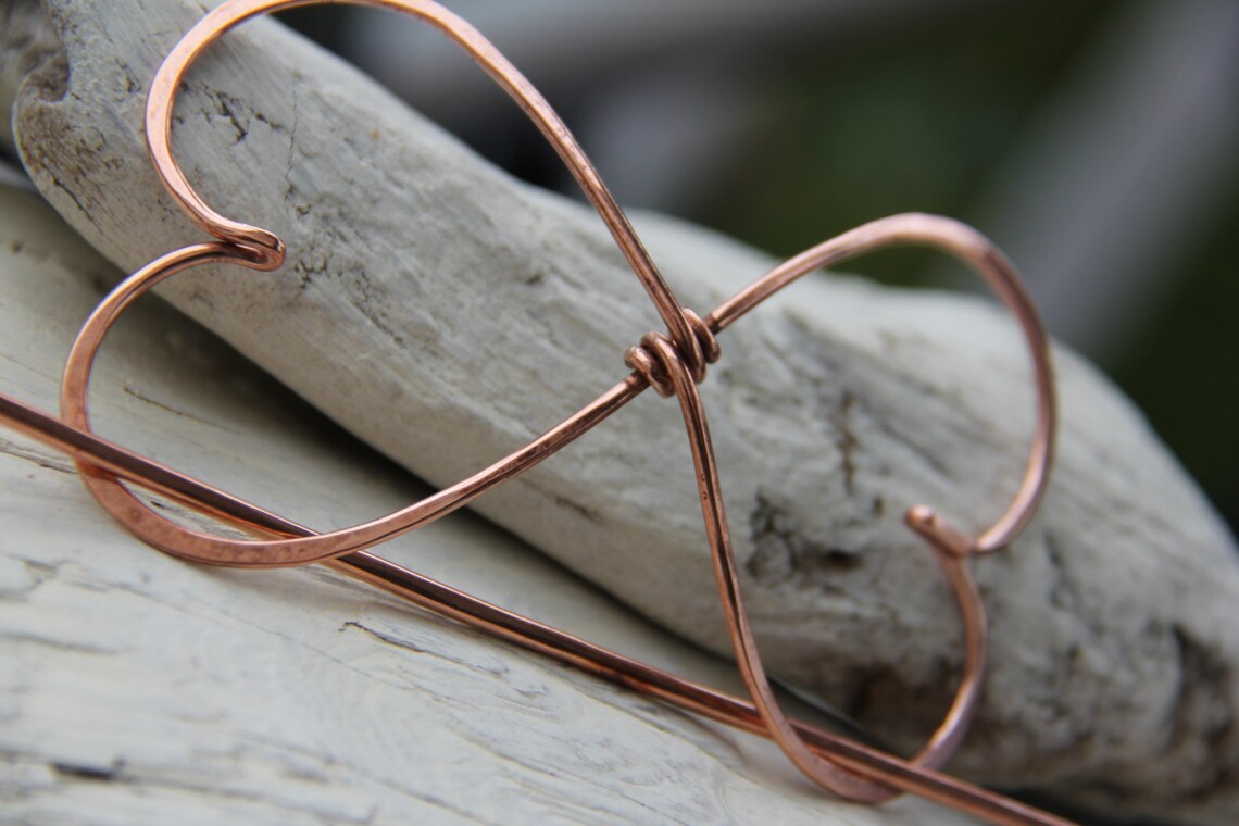 Infinity Hearts Copper Hair Slide, Hair Barrette, Hair Pin, Hair ...