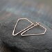 Geometric Unusual Triangular Hoops, Medium Size Hoops, Diamond Shape ...