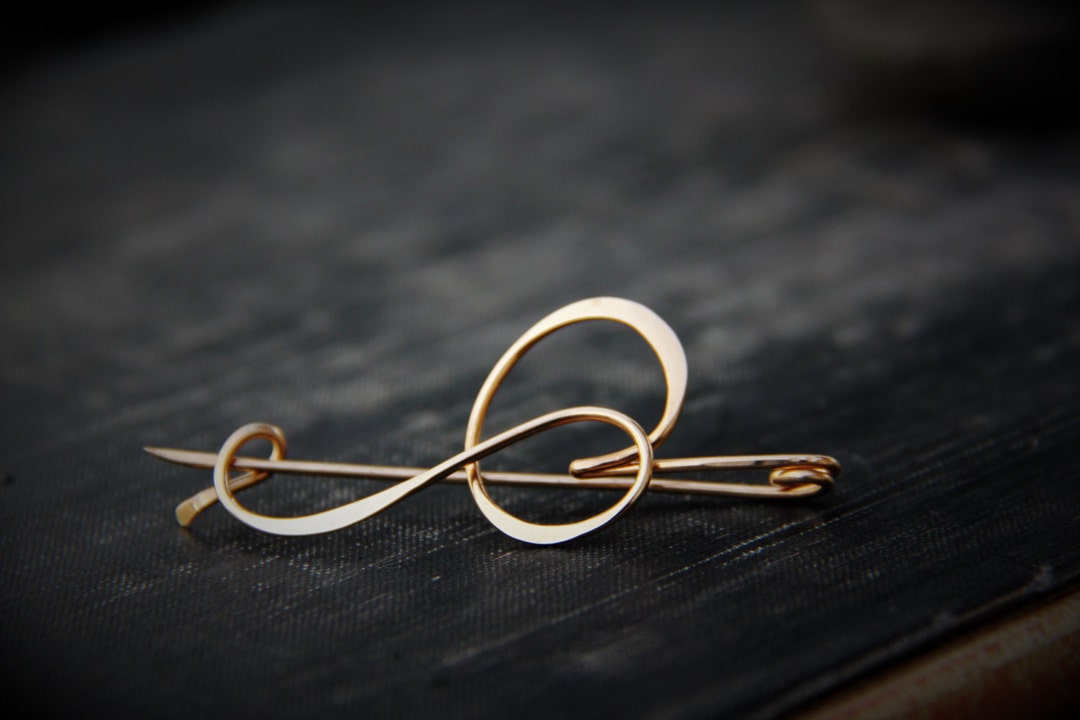 Modern, Minimalist Shawl Pin, Scarf Pin, Sweater Pin, Brooch, #2 ...