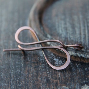 Shawl Pin, Scarf Pin, Brooch, Shawl Pin "infinity", Copper Brooch ...