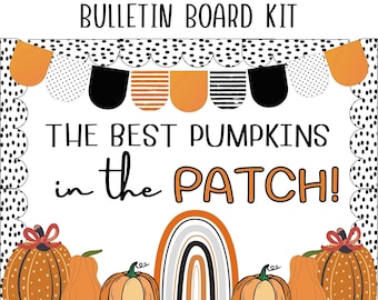 Fall Halloween Pumpkin Bulletin Board or Classroom Door Decor, Autumn ...