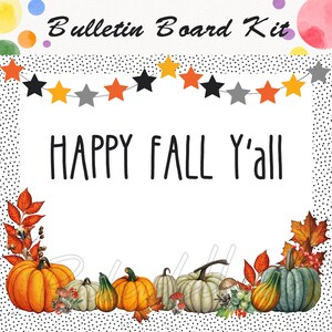 Halloween Pumpkins Bulletin Board Fall Bulletin Board or Classroom Door ...