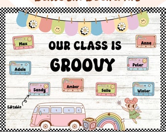Welcome Back to School Bulletin Board August Bulletin Board Groovy ...