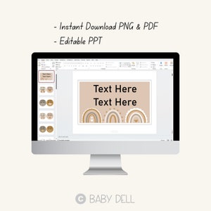 Boho Rainbow Affirmation Station Kit | Editable Mirror Talk Cards ...