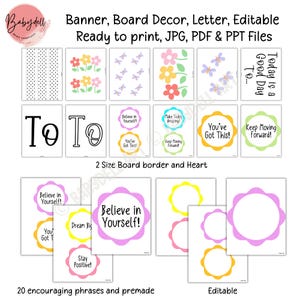 Motivational Classroom Bulletin Board Kit: Positive Decor (digital ...