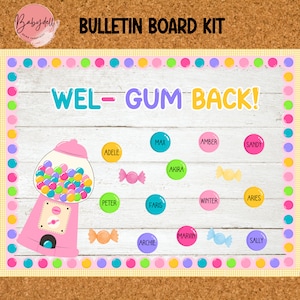 Gumball Back to School Bulletin Board Kit Classroom Welcome Door Decor ...