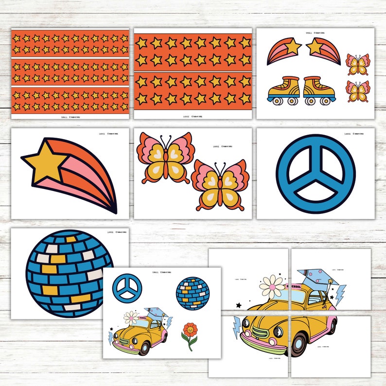 Toddler Era Bulletin Board Kit: Groovy Retro Classroom Decor for ...