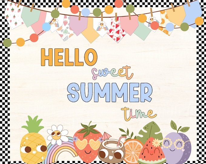 Summer Bulletin Board Kit Idea, May and June Door Decor and Display ...