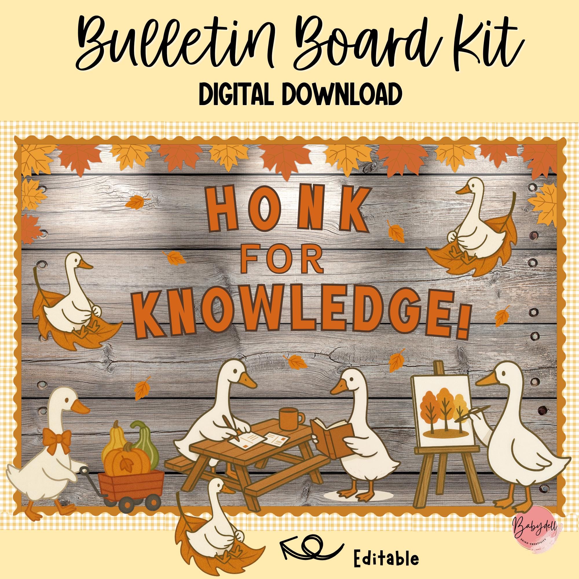 Nuts About Learning Fall Bulletin Board Kit: Autumn Classroom Decor ...
