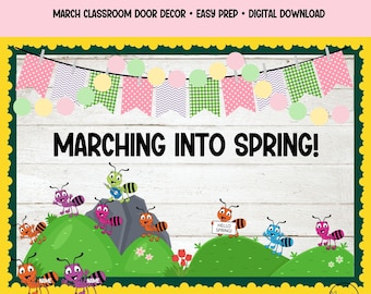Marching Into Spring Bulletin Board Kit | Ant Theme Classroom Decor ...