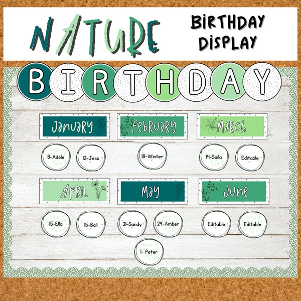 Classroom Birthday Chart - Etsy