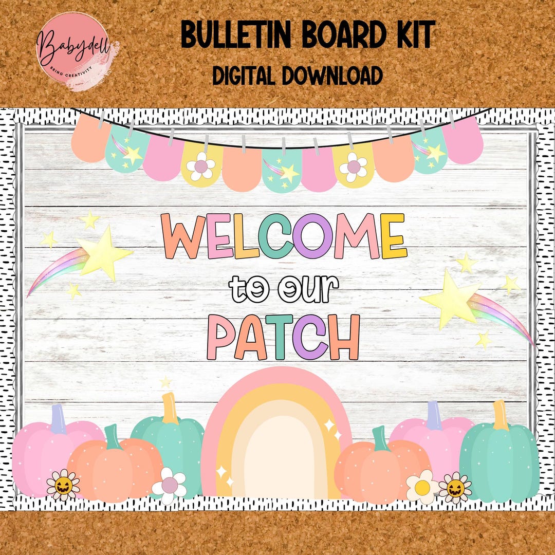 Fall Bulletin Board Kit Autumn Classroom Door Decorating Fall Pastel ...