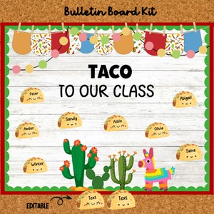 Taco 'bout a Great Class Bulletin Board Kit | Editable Cinco De Mayo ...