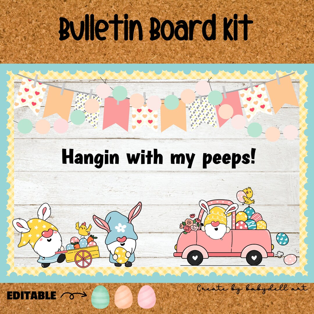 Bunny Easter Bulletin Board Kit | March-april Classroom Decor | Spring ...