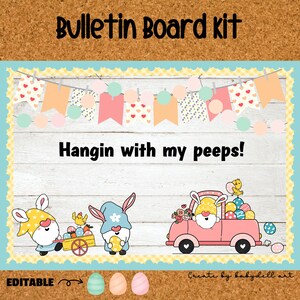 Bunny Easter Bulletin Board March-april Bulletin Board Kit Easter ...