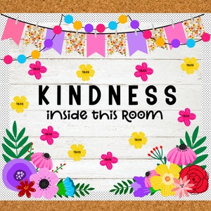 Plant Kindness Door Decor Spring Bulletin Boards Kindness Bulletin ...