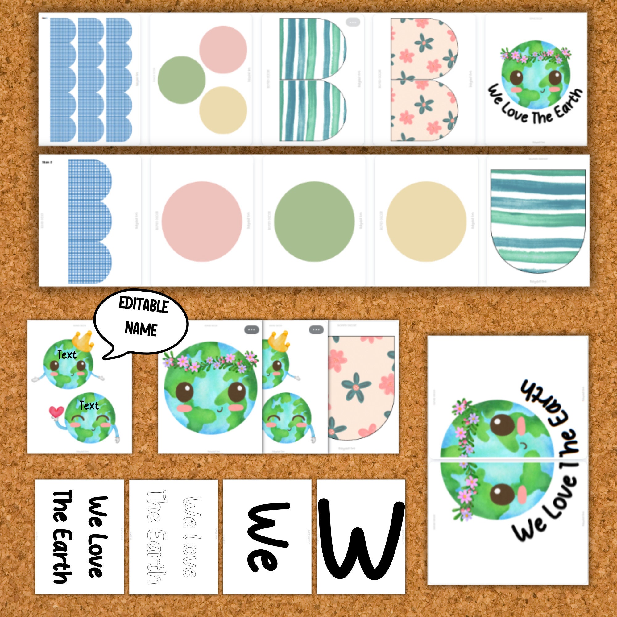We Love the Earth Bulletin Board Kit , Classroom Bulletin Board , Earth ...