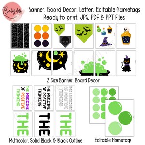 Halloween Bulletin Board Kit Motivational Bulletin Board Bubble Witch ...