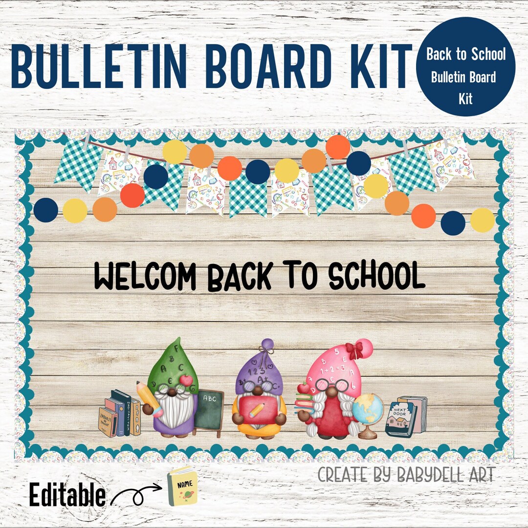 Gnomes Back to School Bulletin Board Door Decor Door Display Wall Decor ...