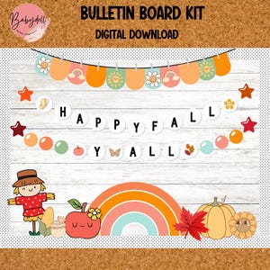 Groovy Fall Bulletin Board Kit Friendship Bracelet-themed Autumn ...