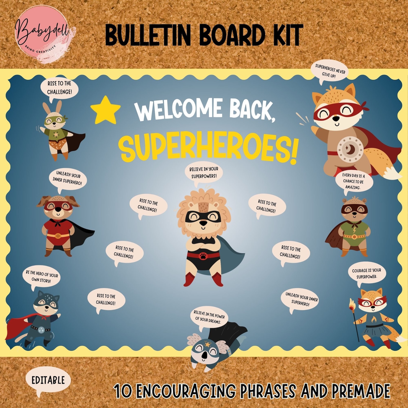 Welcome Back, Superheroes! Classroom Bulletin Board Kit - Digital ...