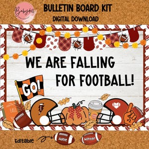 Fall Football Bulletin Board Kit: Classroom Decor (digital Download) - Etsy