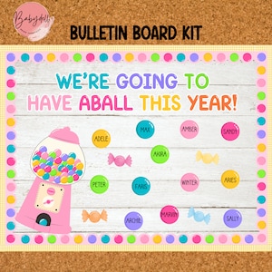 Gumball Back to School Bulletin Board Kit: Editable Classroom Decor ...