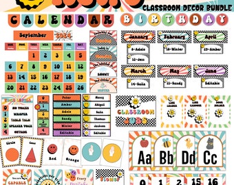 Mushroom Classroom Decor Bundle Classroom Decorations Retro Classroom ...