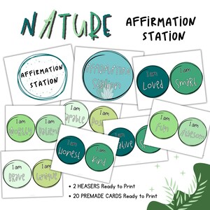 Nature Classroom Affirmation Station | Editable Mirror Talk Cards ...