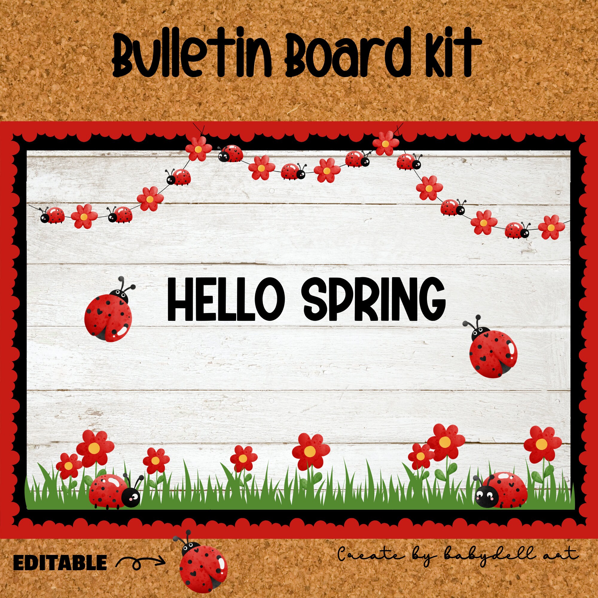 Spring Bulletin Board, Ladybug in Our Class We Are a Team Bulletin ...