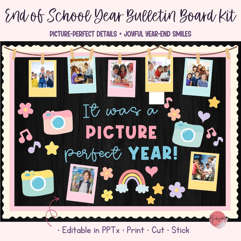 End of Year Decor Bulletin Board Kit Picture Class Photo Display ...