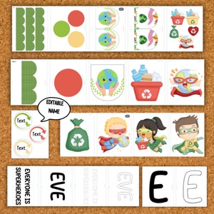 Earth Day-superheroes Bulletin Board Kit Classroom Bulletin Board Earth ...