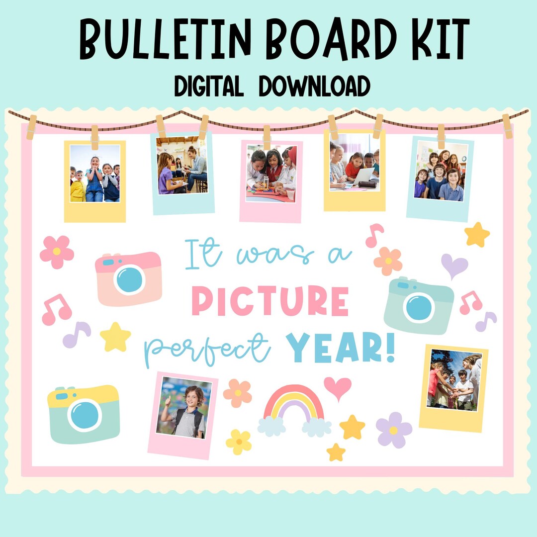 End of Year Bulletin Board & Door Decor | Class Photo Display ...
