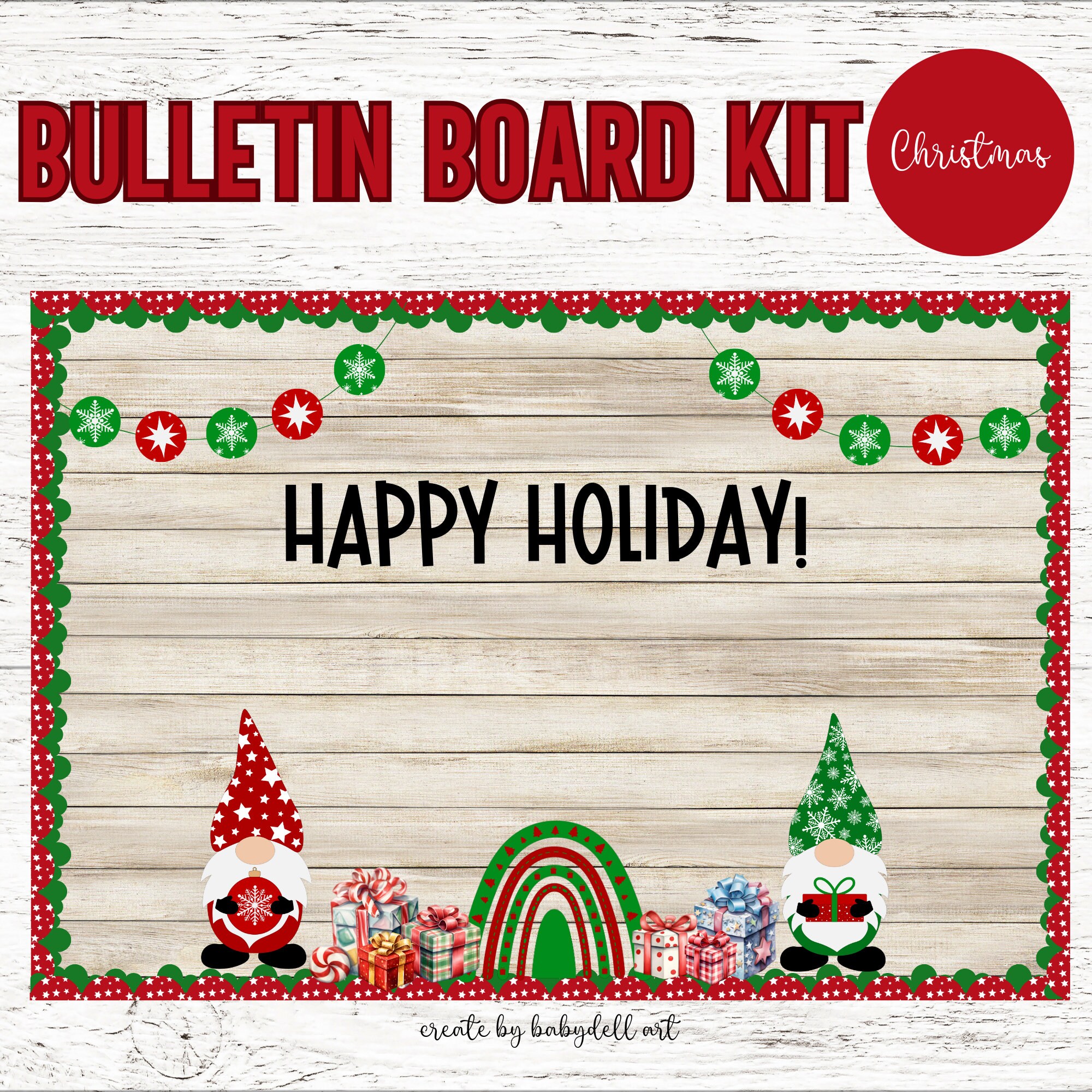 Christmas Bulletin Board Kit Classroom Decor Door Decor Gnomes Theme - Etsy