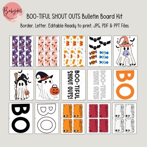 Printable Halloween Shout Out Board for Positive Staff and Classroom ...