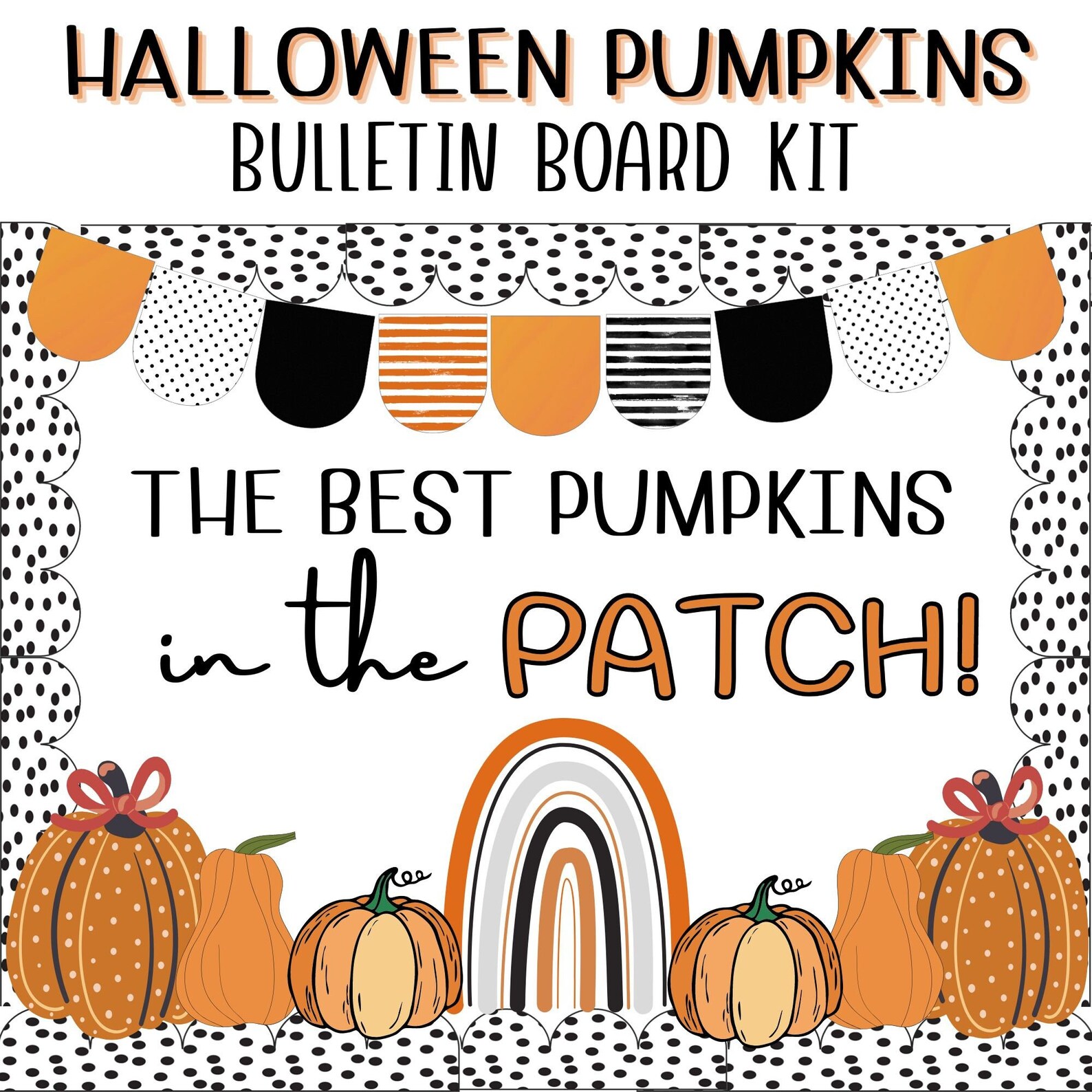 Halloween Pumpkins Bulletin Board or Classroom Door Decor - Etsy