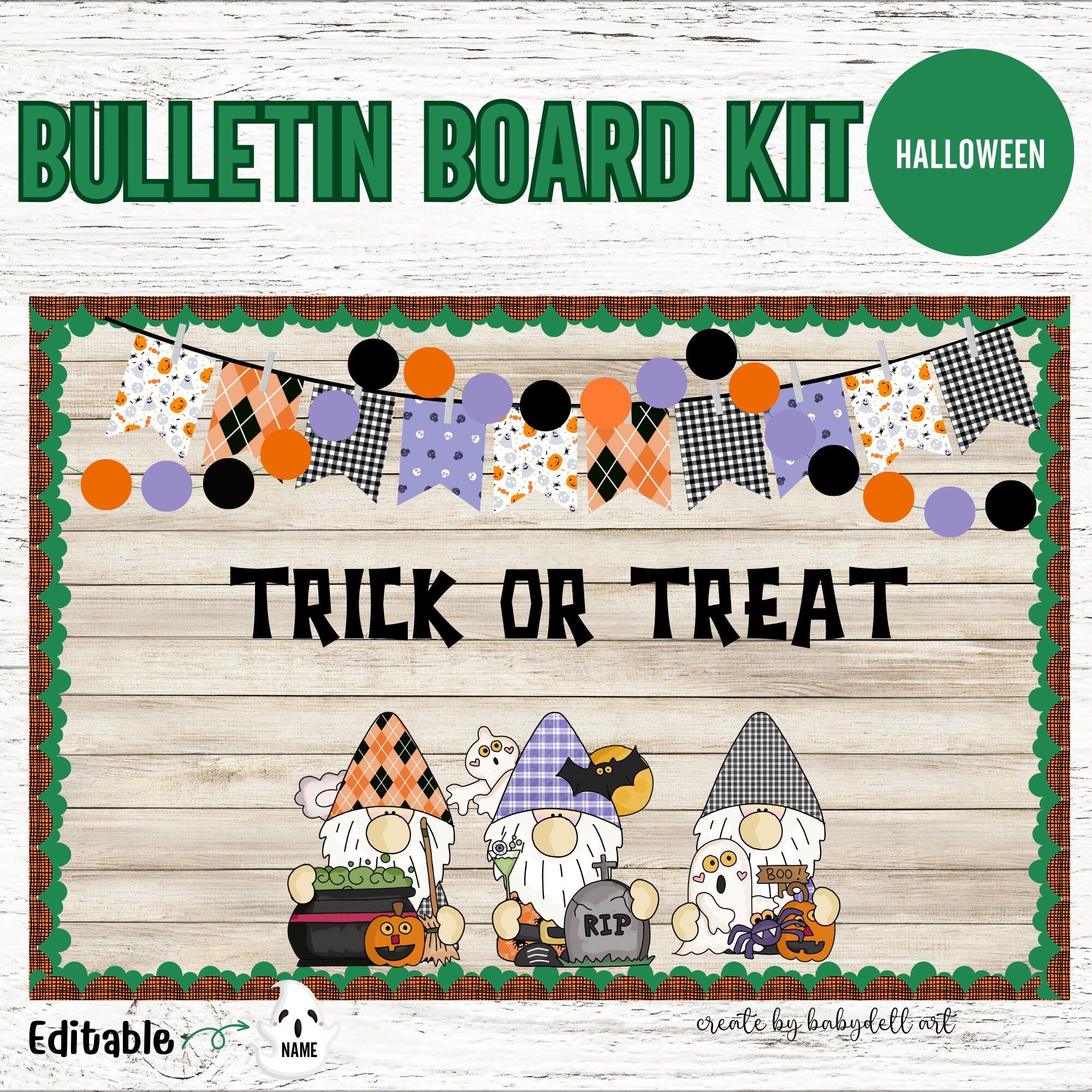 Halloween Bulletin Board, Gnomies Bulletin Board Door Decor - Etsy