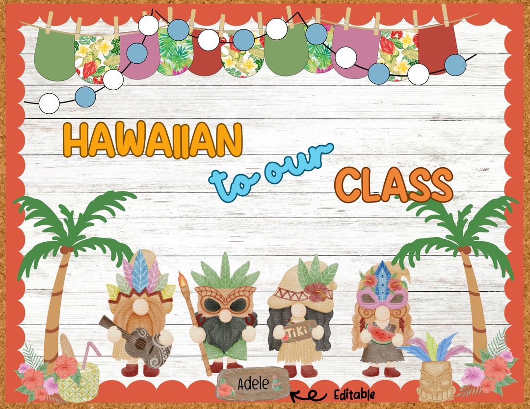 Gnomes Rolling Into Summer Bulletin Board Kit Tropical Gnome Classroom ...