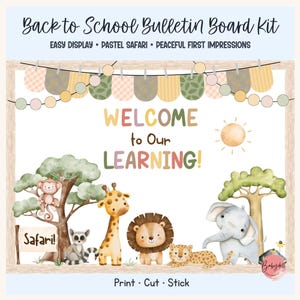 Safari Classroom Decor Bundle Neutral Jungle Theme Boho Animal Print ...