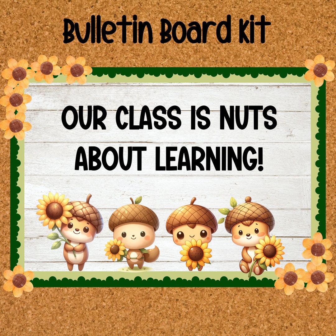 Our Class is Nuts About Learning Bulletin Board Kit | Spring Classroom ...