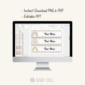 BOHO RAINBOW Classroom Labels & Student Desk Plates Editable Rainbow ...