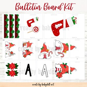 Christmas Bulletin Board Kit Classroom Door Decor Gnomes Theme - Etsy