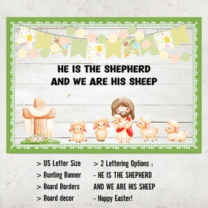 Easter Christian Bulletin Board Kit | March-april Classroom Decor ...