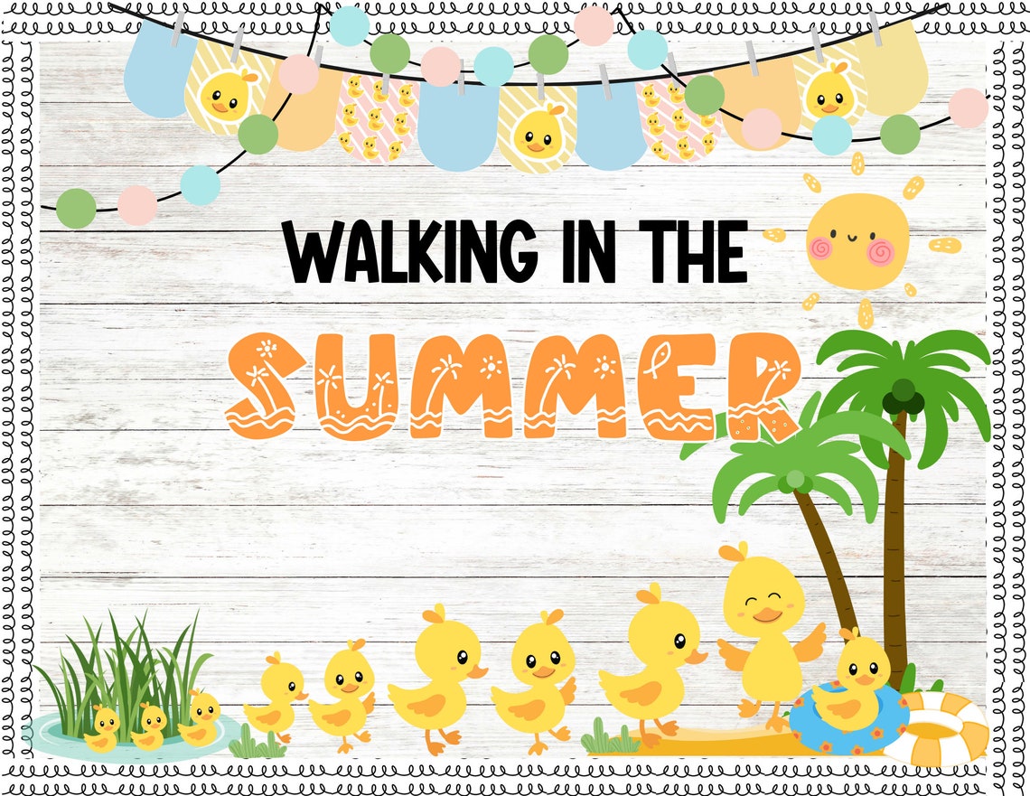 Duck Summer Bulletin Board Kit: Classroom Decor - Etsy
