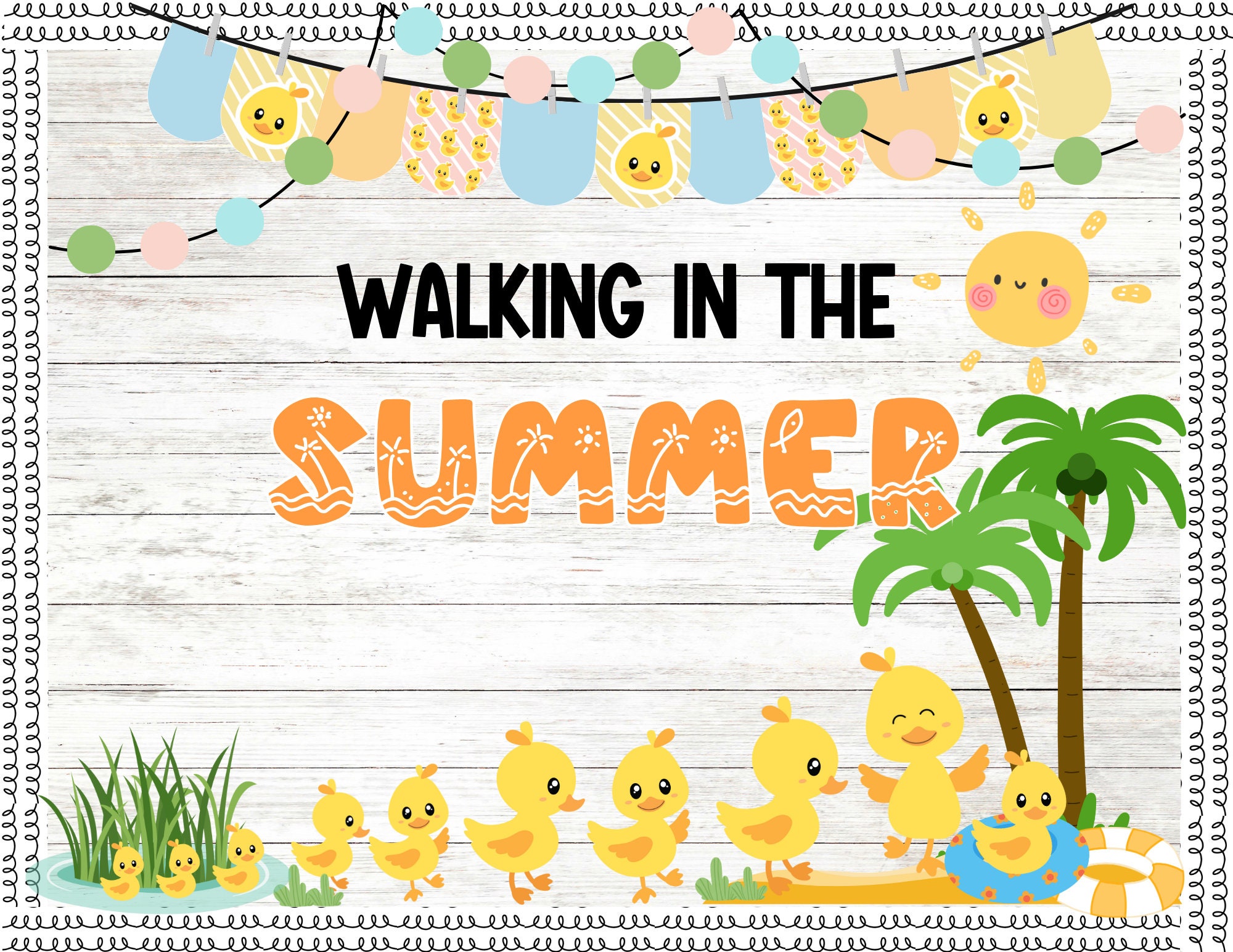 Quack Into Summer Bulletin Board Kit Duck Themed Classroom Decor, Fun ...