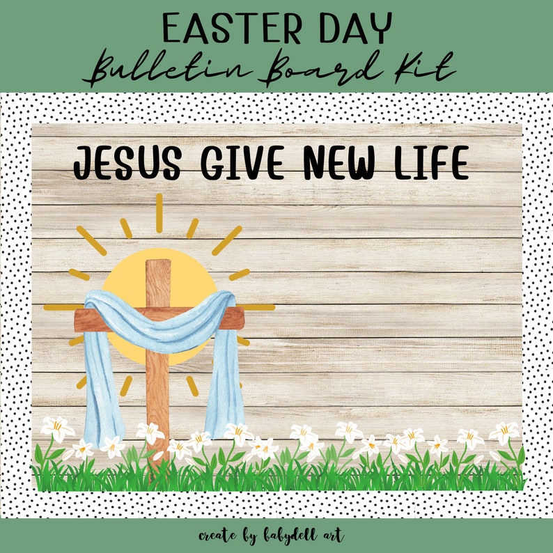 He is Risen Easter Bulletin Board Resurrection Classroom Door Decor - Etsy