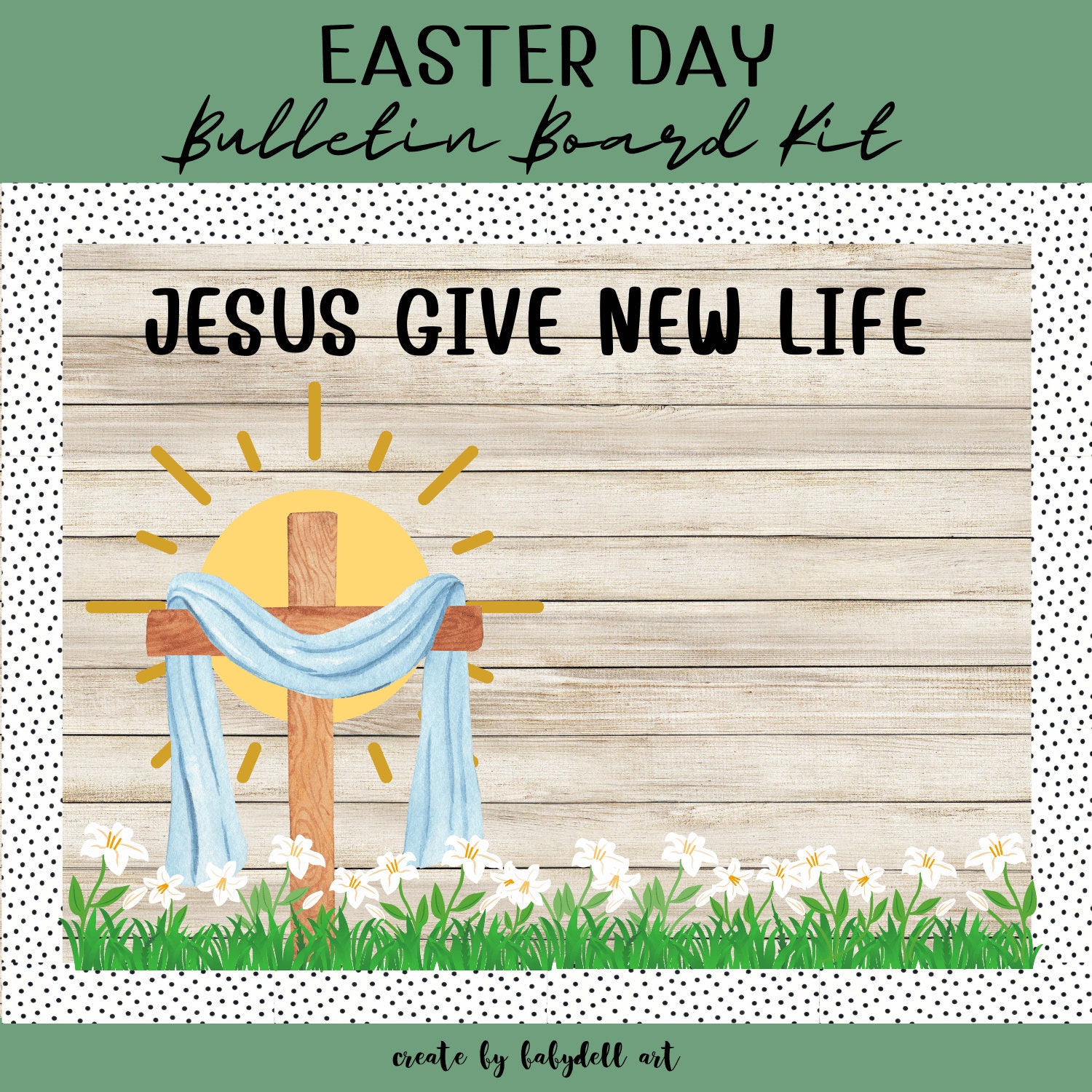 He is Risen Easter Bulletin Board Resurrection Classroom Door Decor - Etsy