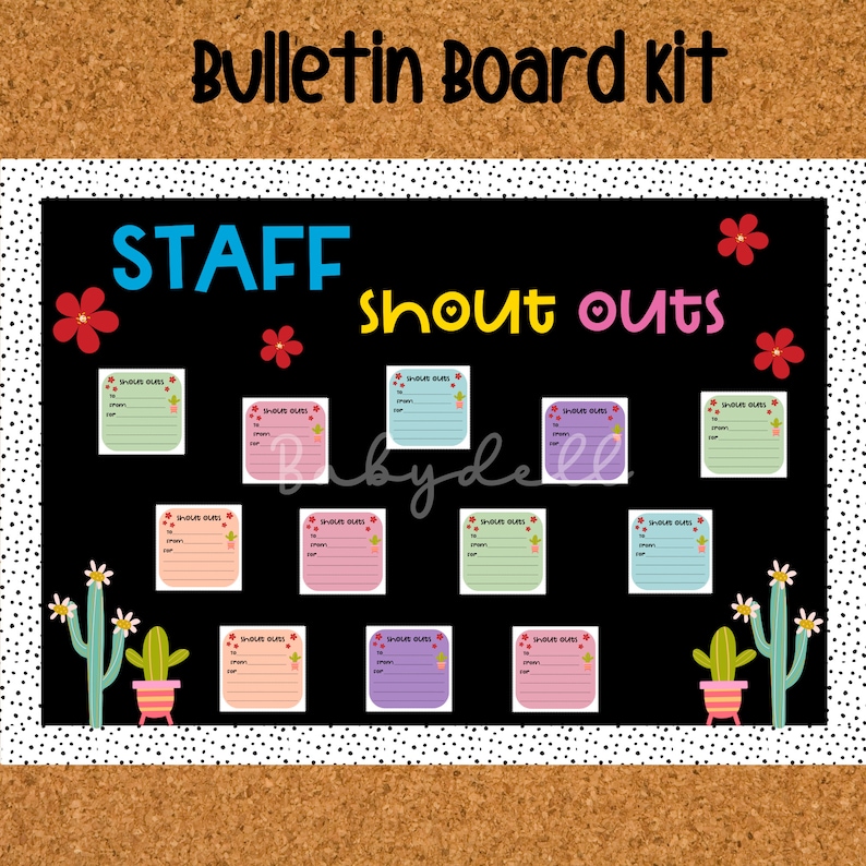 Shout Outs Bulletin Board Kit Staff Appreciation Shout Out Card ... Shout Outs Bulletin Board Kit Staff Appreciation Shout Out Card ...