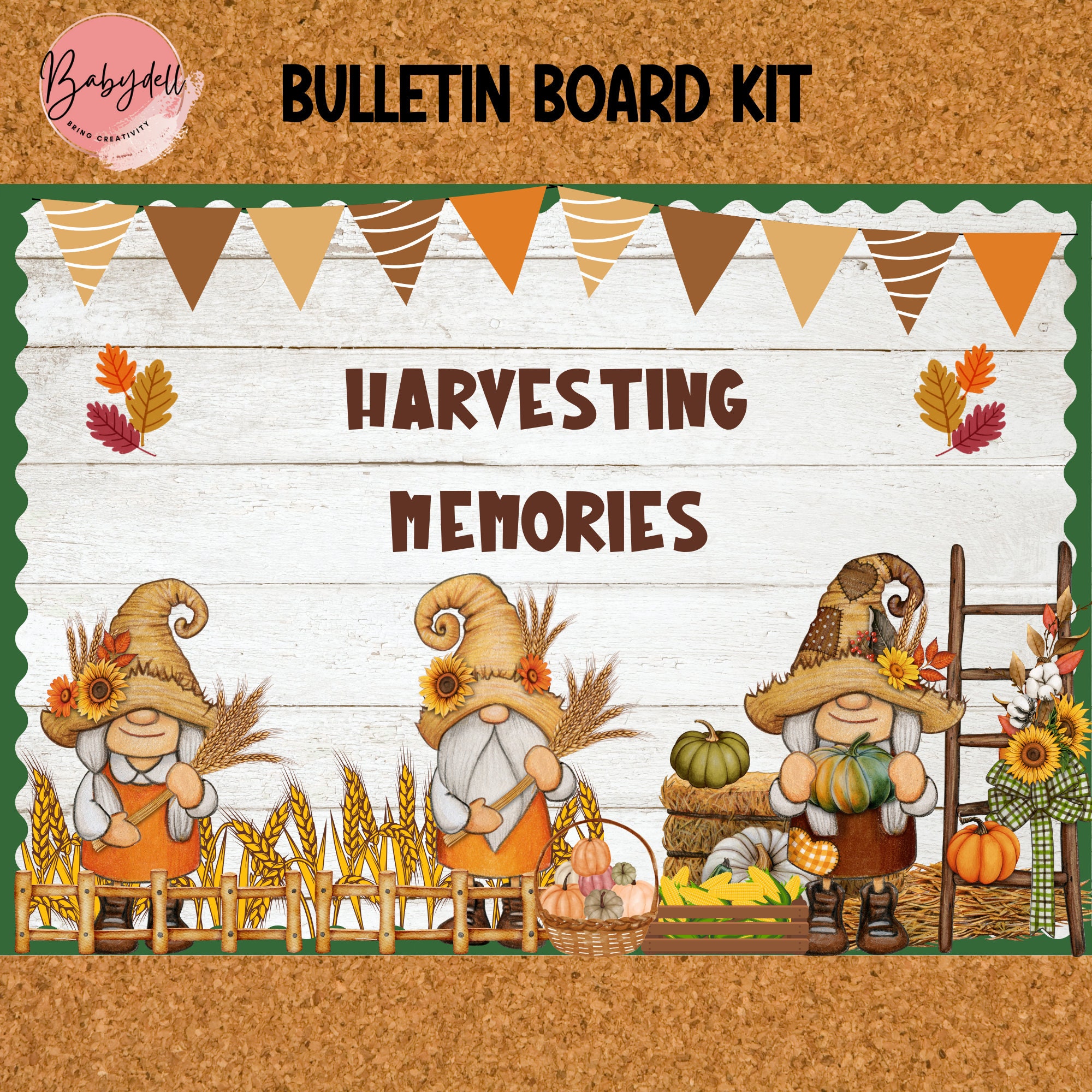 Rustic Farmhouse Fall Bulletin Board Kit: Classroom Decor (printable ...